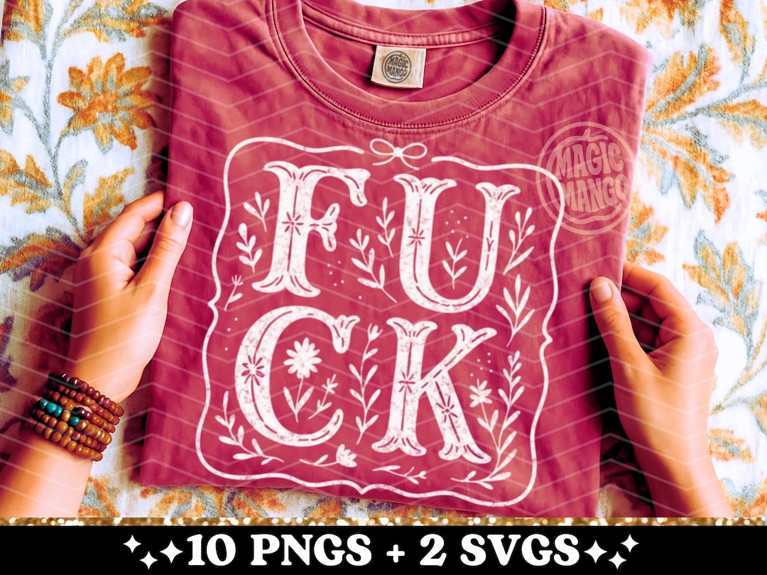 Sweary SVG PNG, Adult Humor Western Boho Wildflowers Sublimation Design ...