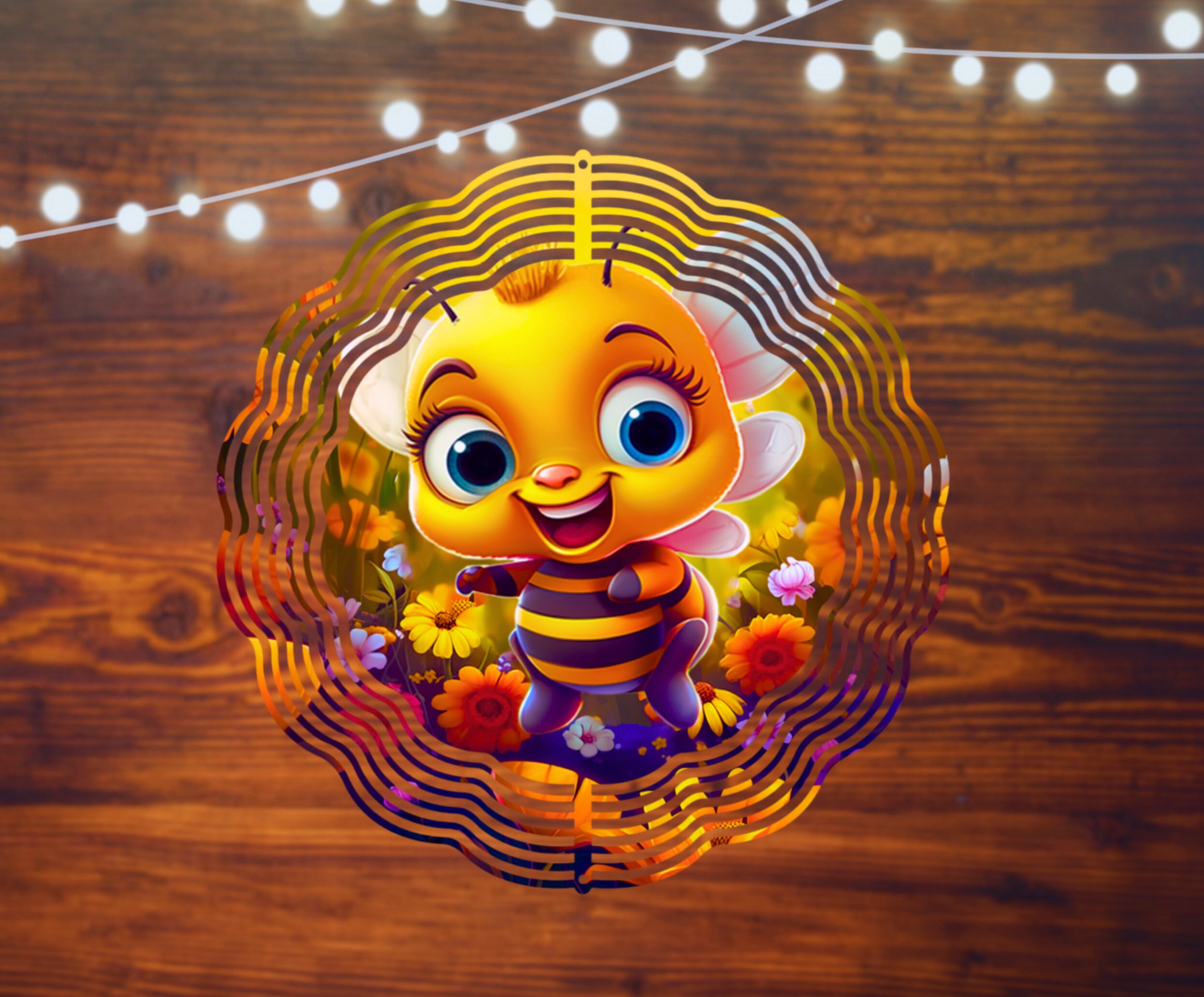 Bee Wind Spinner PNG, Bumble Bee Wind Spinner Sublimation Design ...