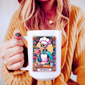 The Baker Tarot Card PNG, Cooking Skeleton Sublimation Design, Baking ...