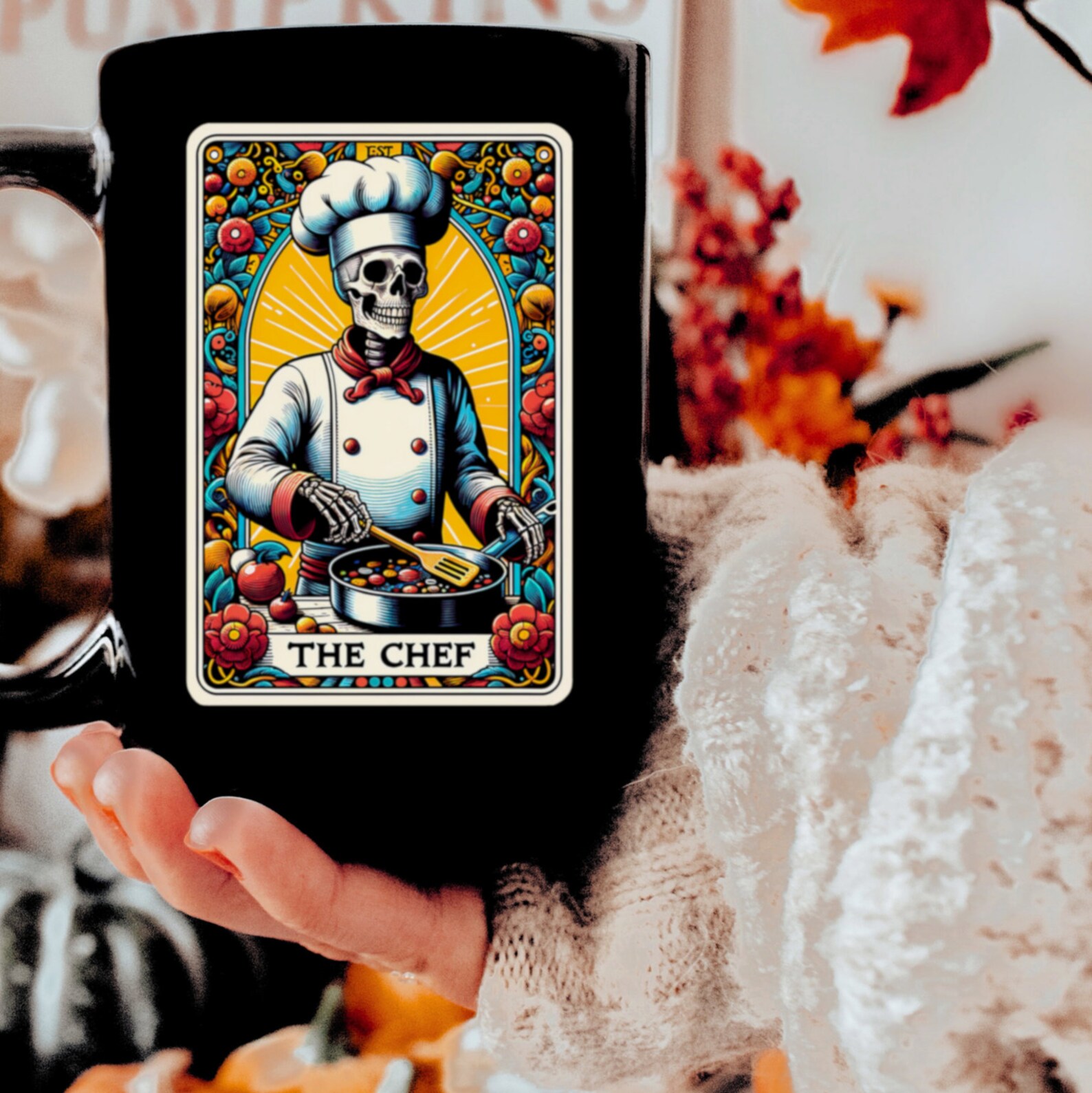 The Chef Tarot Card PNG, Skeleton Cook Sublimation Design, Cool Dad ...