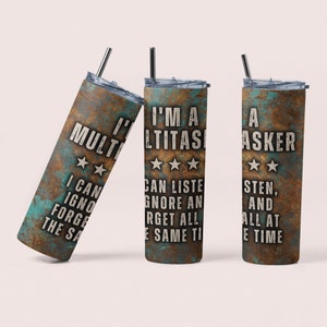 Metal Funny Tumbler Wrap for Men, Multi-tasker 20oz Skinny Tumbler ...