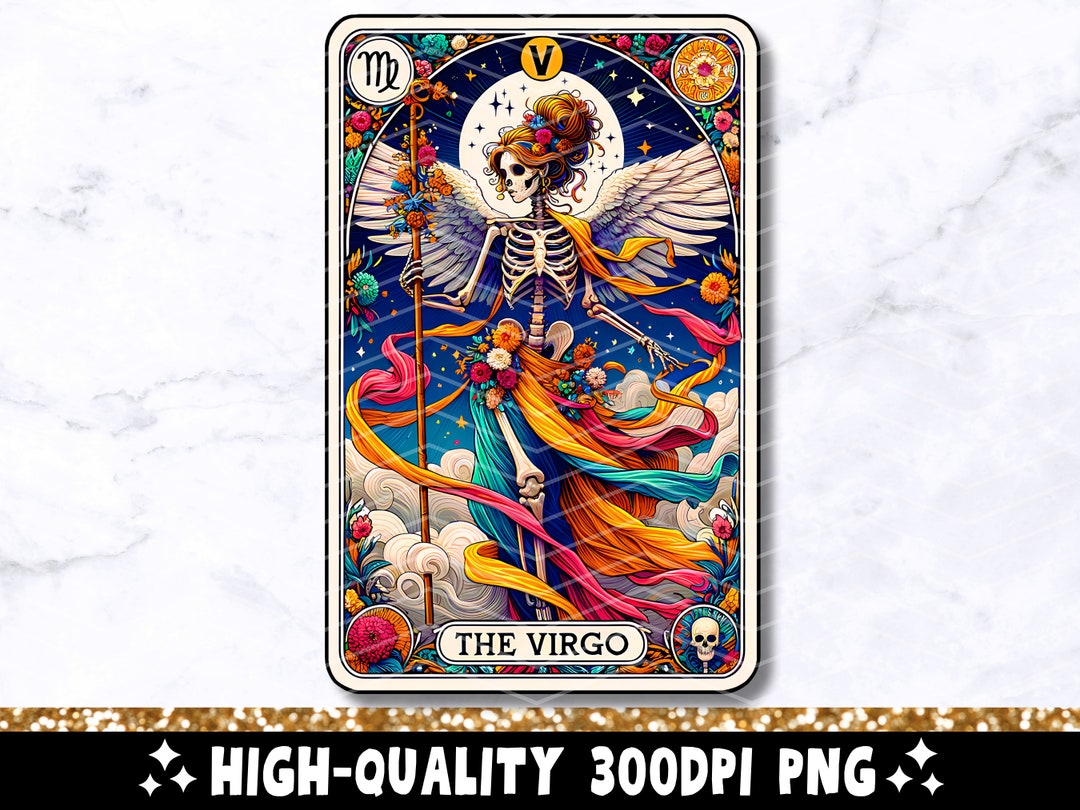 The Virgo Tarot Card PNG, Zodiac Sublimation Design, Witchy Vibes ...