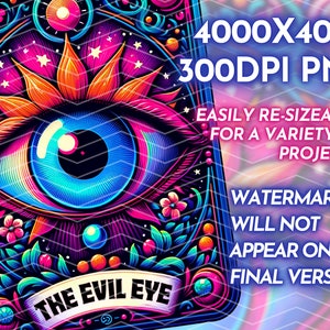 The Evil Eye Tarot Card PNG Sublimation Design, Witchy Vibes Celestial ...