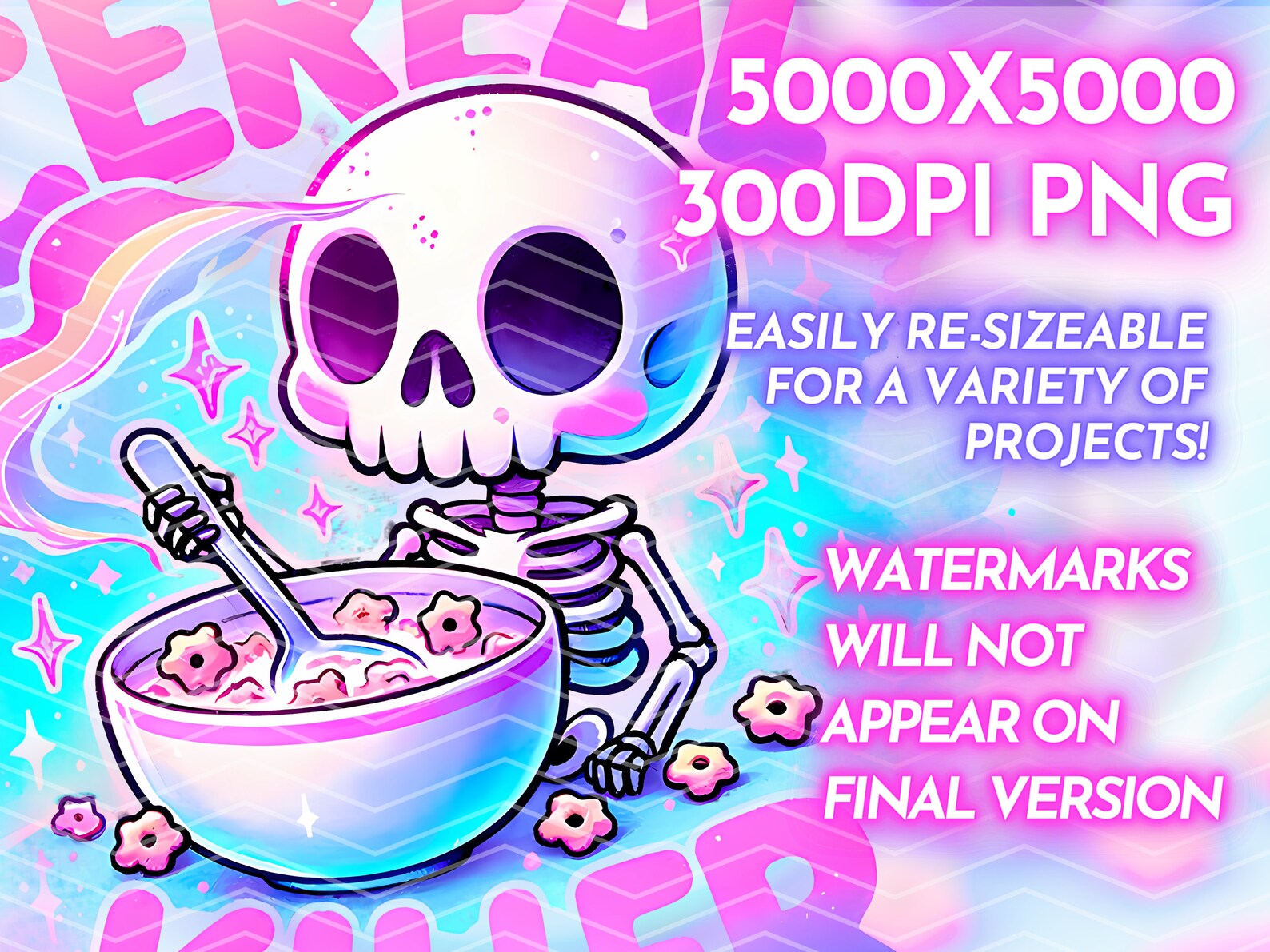 Cereal Killer PNG, Sarcastic Skeleton Sublimation Design, Trendy Skull ...