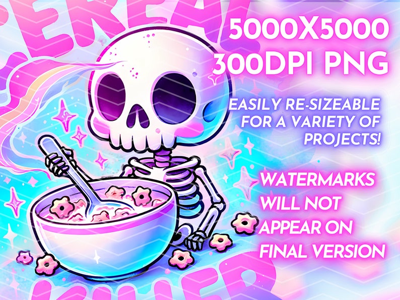 Cereal Killer PNG, Sarcastic Skeleton Sublimation Design, Trendy Skull ...
