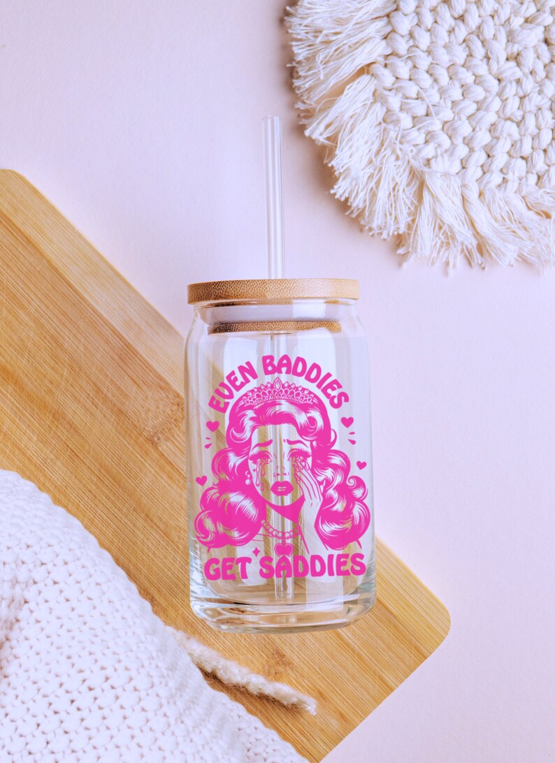 Even Baddies Get Saddies Funny SVG PNG, Trendy Vintage Retro Mental ...