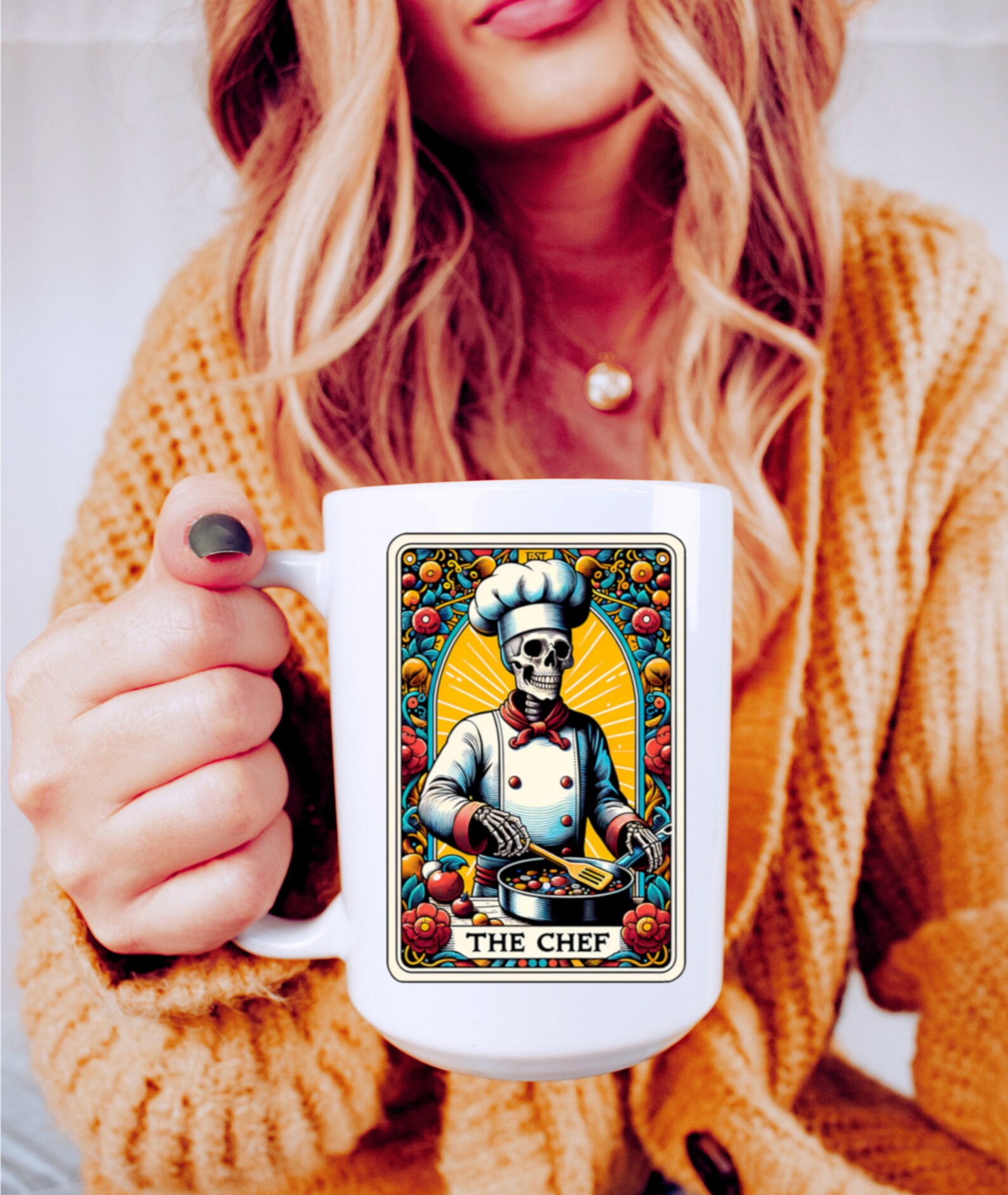 The Chef Tarot Card PNG, Skeleton Cook Sublimation Design, Cool Dad ...