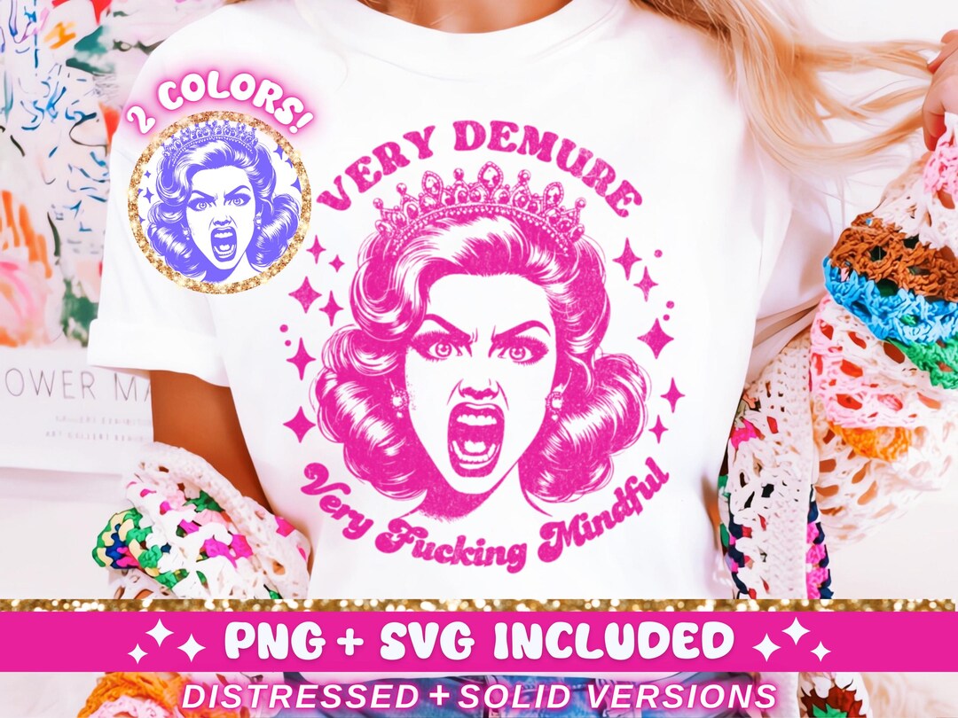 Very Demure Very Mindful SVG PNG, Trendy Vintage Retro Housewife Funny ...