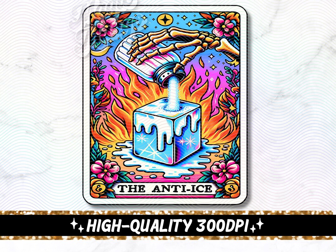 Anti-ice Tarot Card PNG, Funny Abolish Ice Skeleton Sublimation Design ...