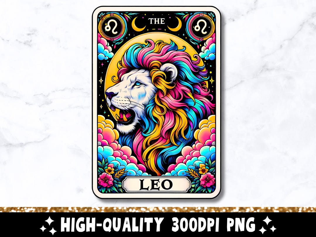 The Leo Tarot Card PNG, Zodiac Sublimation Design, Witchy Vibes ...