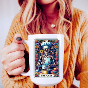 The Chef Tarot Card PNG, Skeleton Cook Sublimation Design, Dad Skull ...