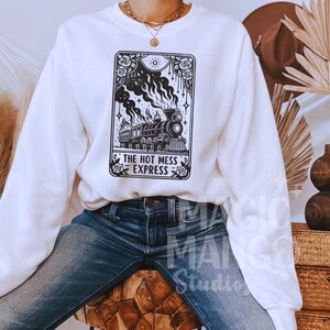 Hot Mess Express Tarot Card SVG PNG, Funny Quote Mom Sublimation Design ...