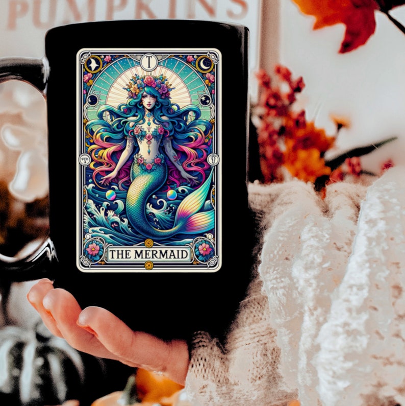 The Mermaid Tarot Card PNG, Mermaid Siren Sublimation Design, Witchy ...