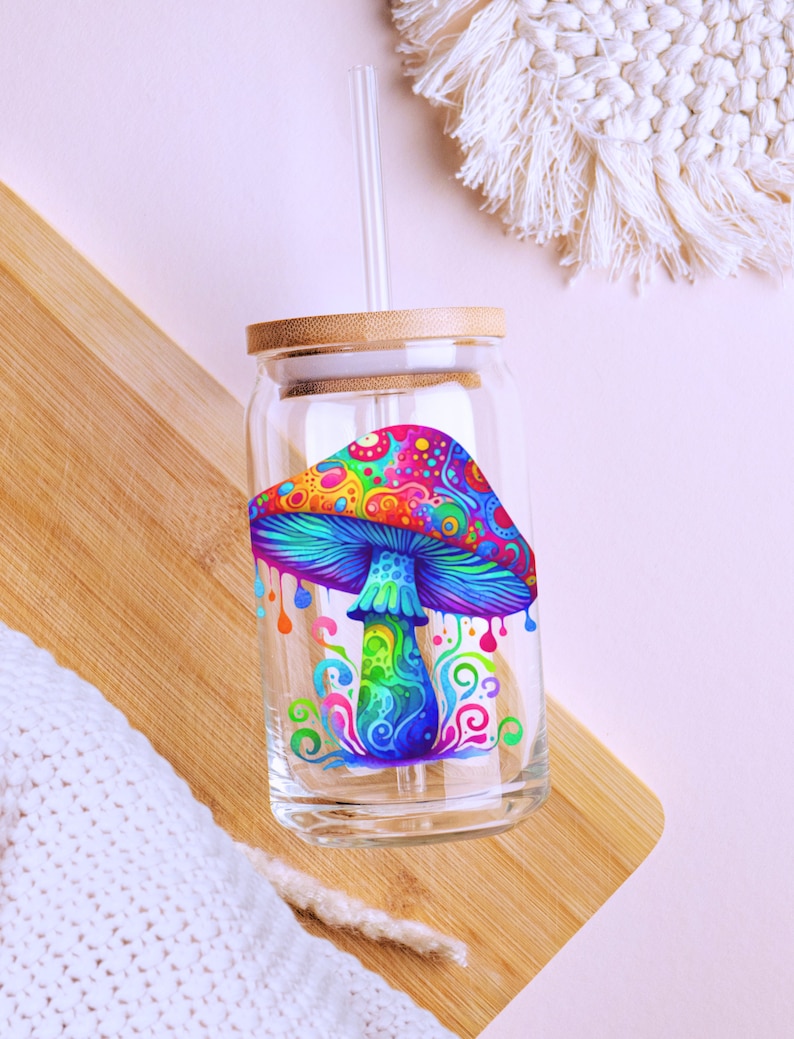 Groovy Mushrooms PNG Bundle, Hippie Shrooms Clip-art, Psychodelic ...