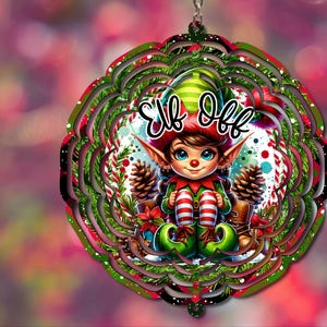 Elf off Funny Wind Spinner PNG, Cute Christmas Windspinner Sublimation ...