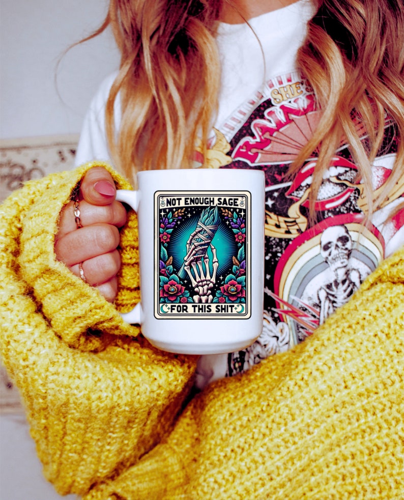 Not Enough Sage Funny Tarot Card PNG, Sarcastic Sweary Skeleton ...