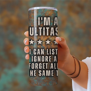 Metal Funny Tumbler Wrap for Men, Multi-tasker 20oz Skinny Tumbler ...