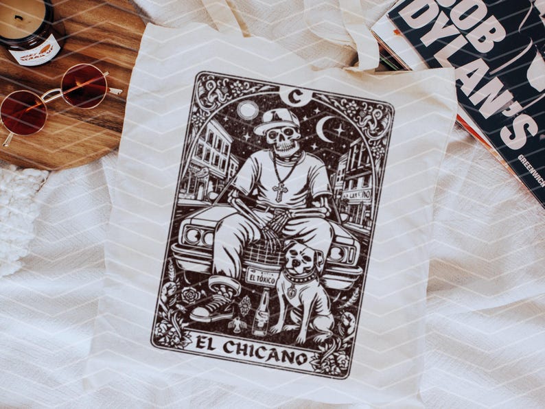 El Chicano Tarot Card SVG PNG, Funny Skeleton Cholo Latino Sublimation ...