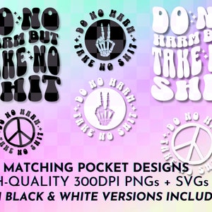 Do No Harm Take No Shit PNG SVG, Funny Retro Svg Png Design, Adult ...