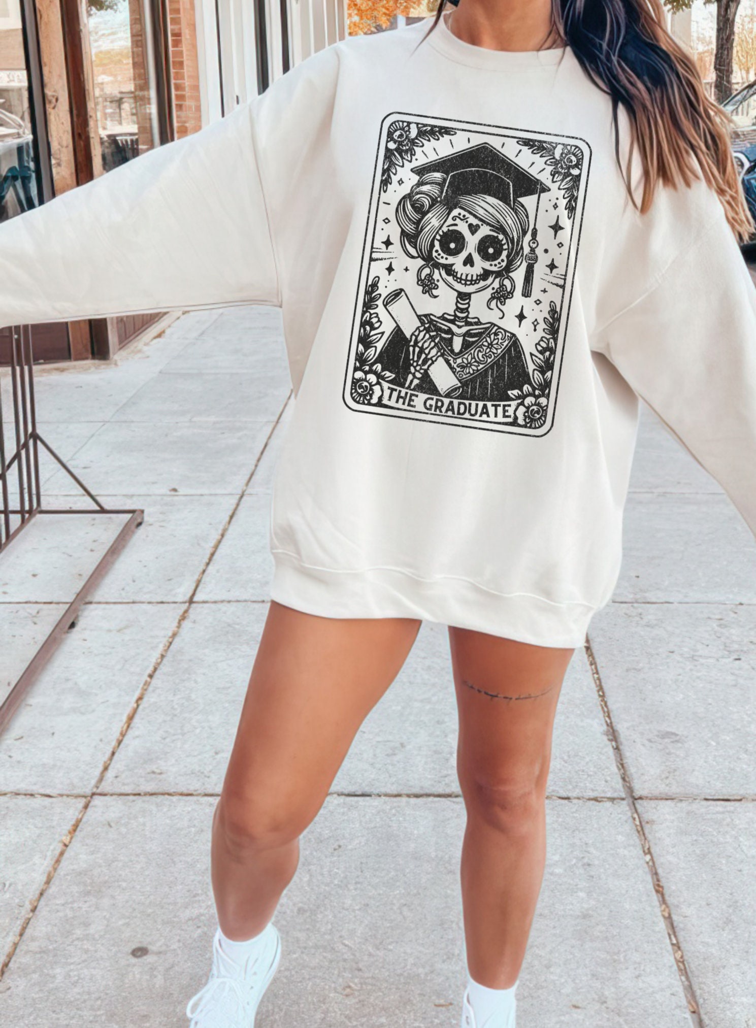The Graduate Tarot Card SVG PNG, Graduation Skeleton Skull Sublimation ...