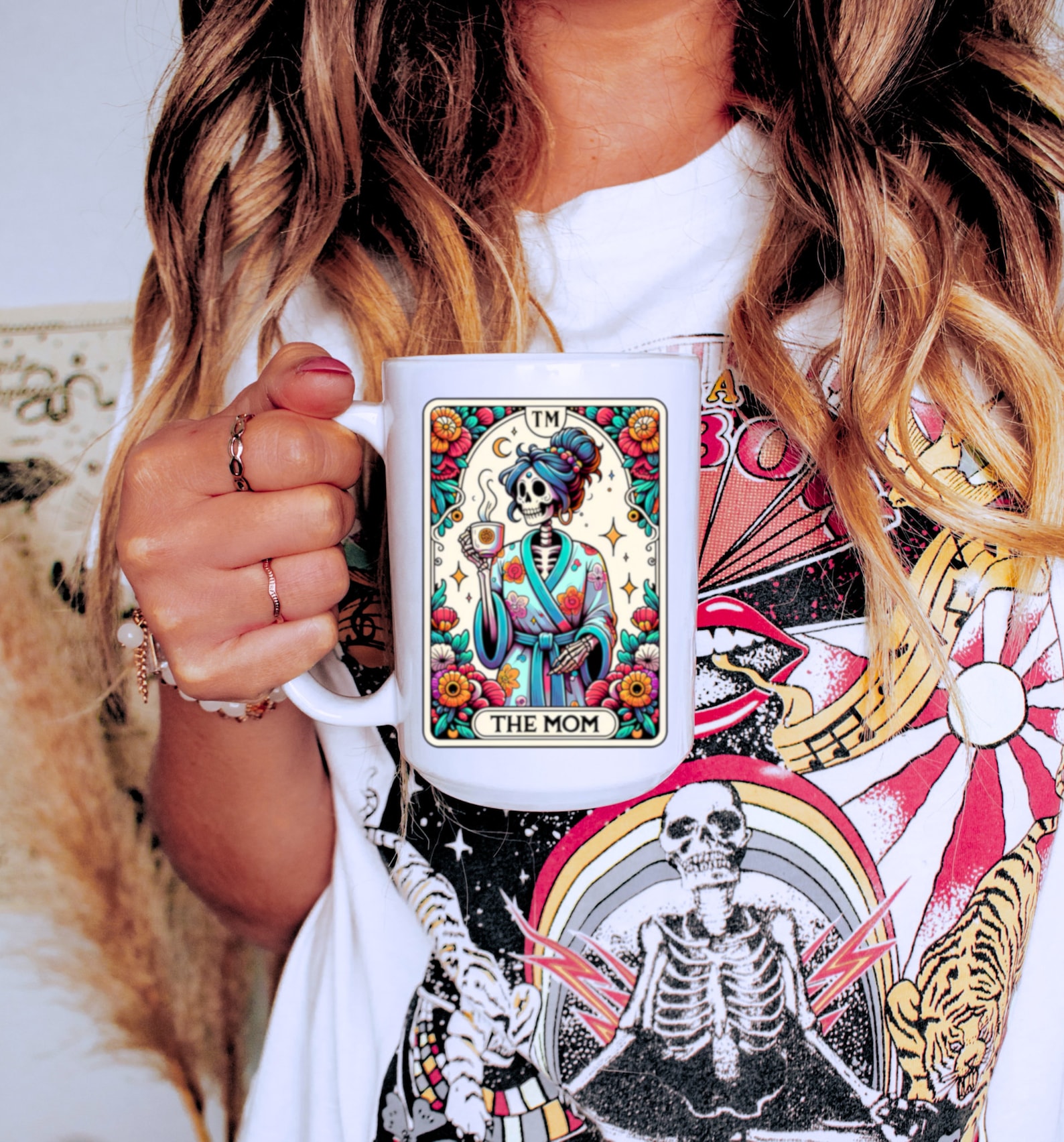 The Mom Funny Tarot Card PNG, Woman Skeleton Mother Sublimation Design ...