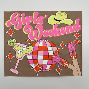 Personalized Hand Painted Banner Sign for BACHELORETTE TRIPS ...