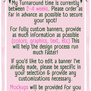 Personalized Hand Painted Banner Sign for Birthday, Baby Shower ...