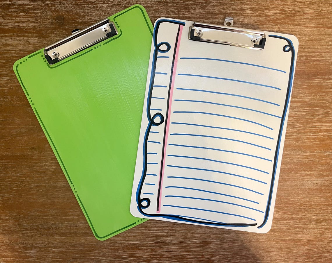 Hand-painted Personalized Clipboard for Teachers | Custom Name & Design ...