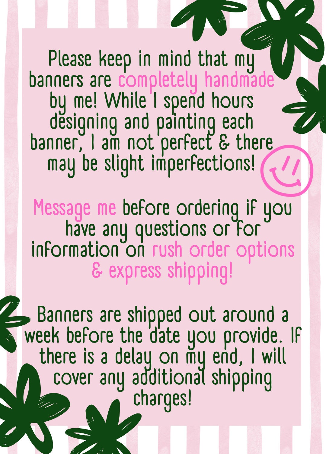 Personalized Hand Painted Banner Sign for BIRTHDAY PARTIES, Baby Shower ...