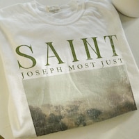 St Joseph T-shirt, Saint Joseph and Baby Jesus, Catholic Shirt, Gift ...