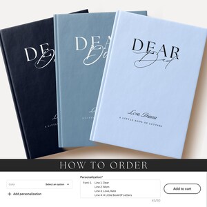 Dear Dad Custom Notebook Gift, Personalized Gift for Dad, Letters to My ...