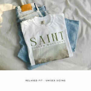 St Joseph Most Just Tshirt Saint Shirt 100% Cotton Catholic Gift ...