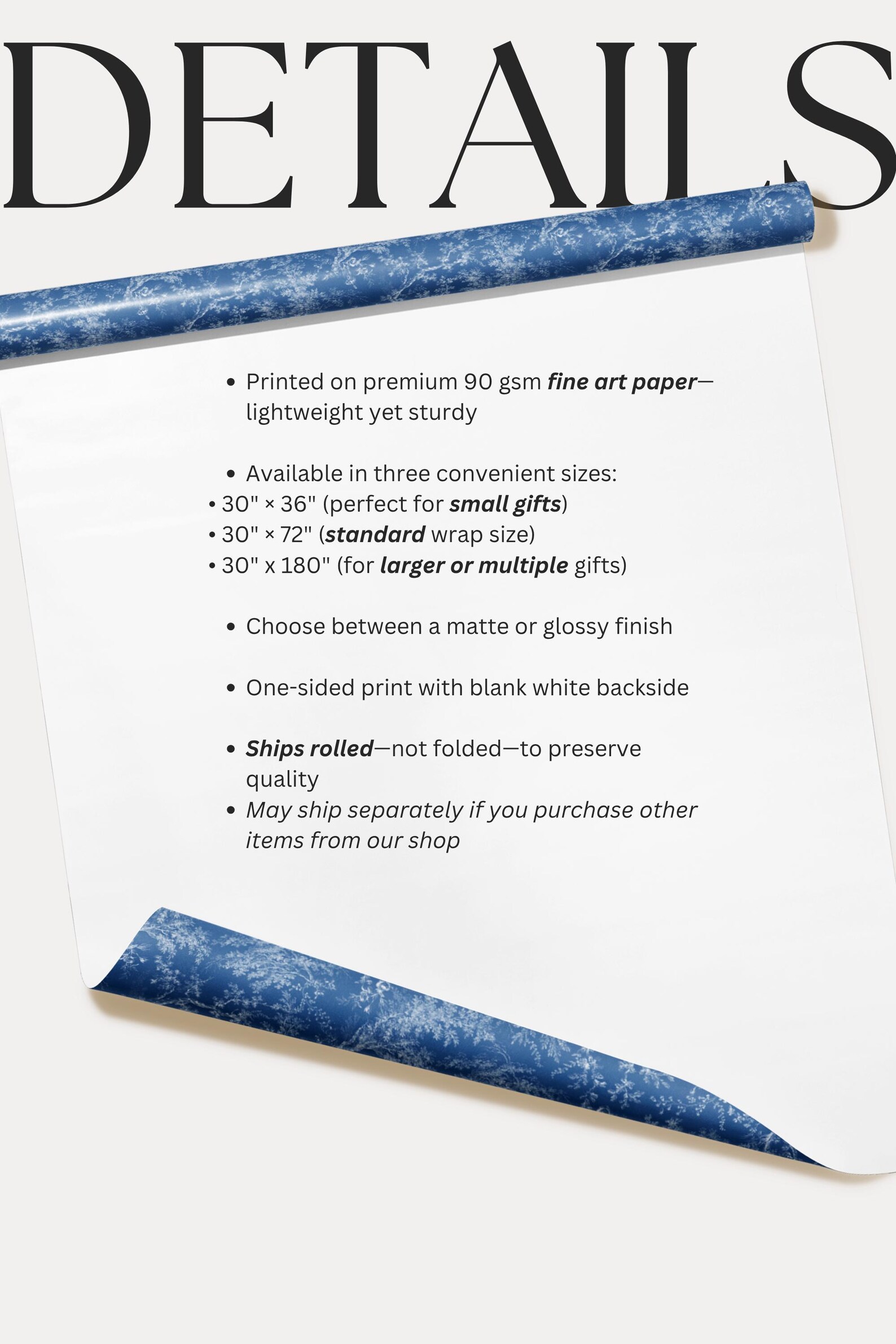 French Toile Gift Wrapping Paper – Elegant Vintage Gift Wrap for ...