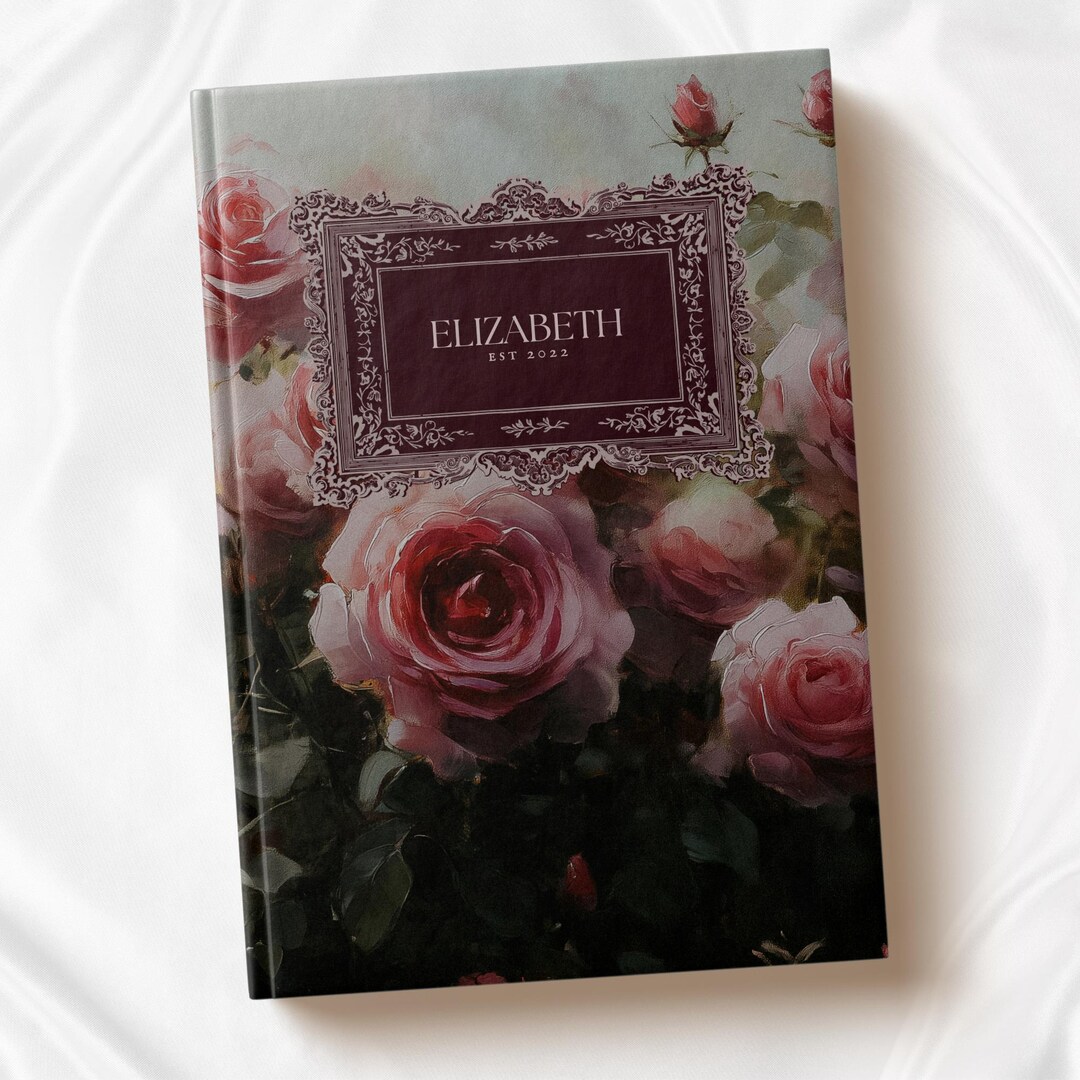 Custom Journal Rose Flower Notebook Personalized Gift for Mom From ...