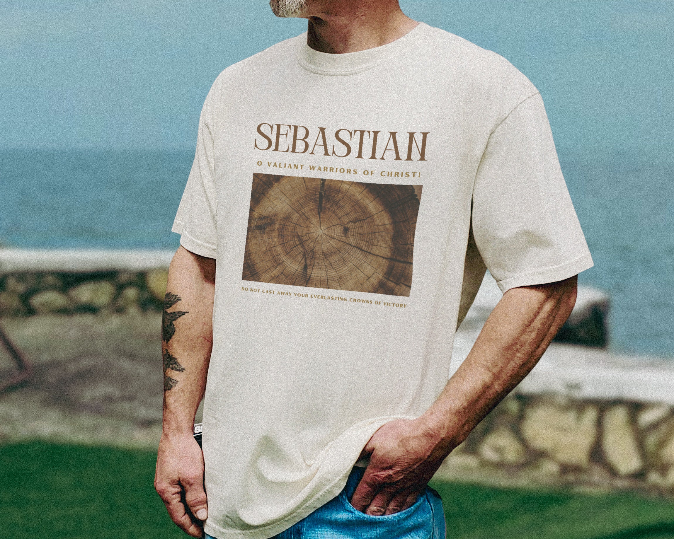Saint Sebastian T-shirt | Saint Shirt | Catholic Gifts | Catholic Shirt ...