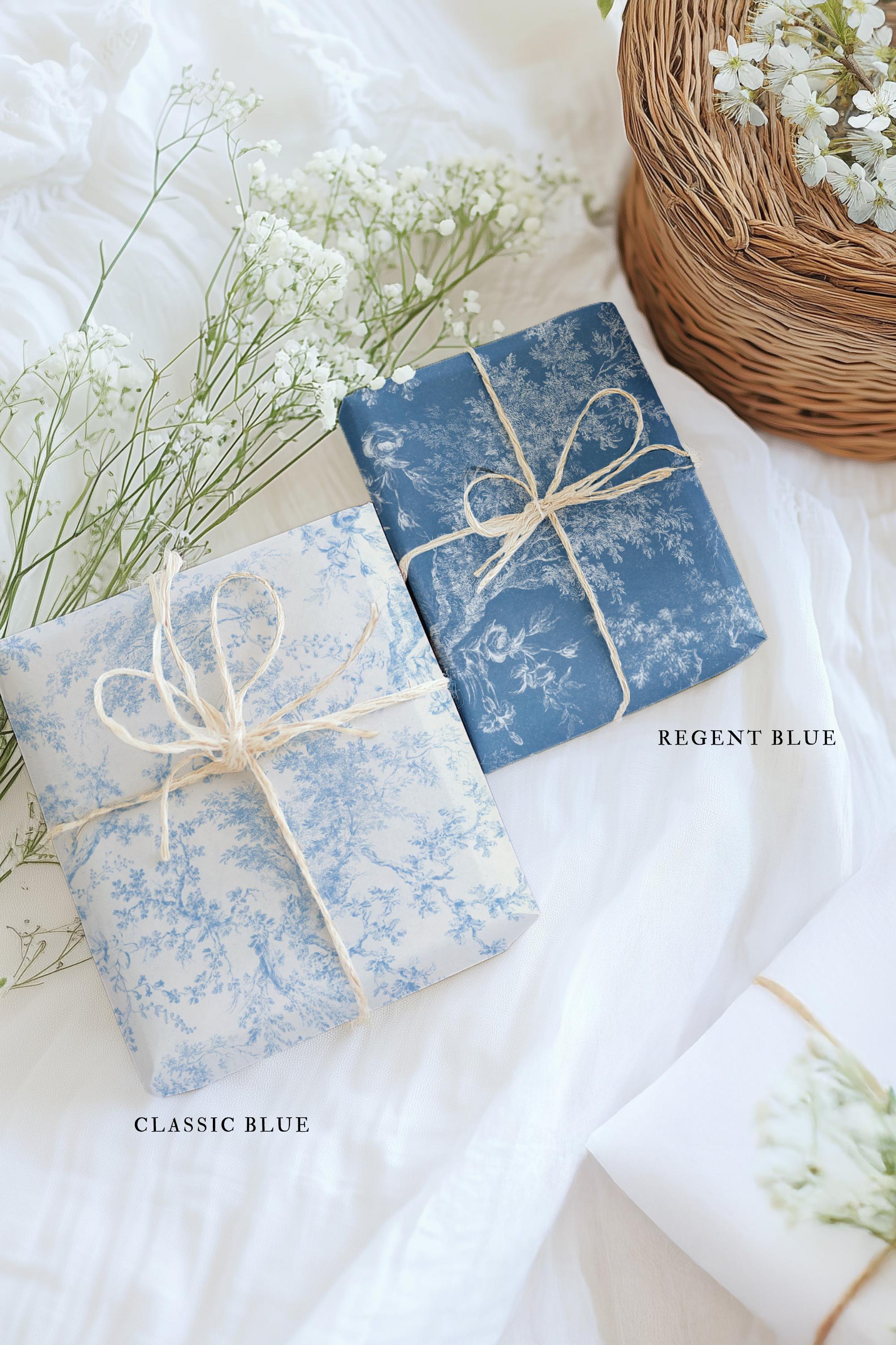 French Toile Gift Wrapping Paper – Elegant Vintage Gift Wrap for ...
