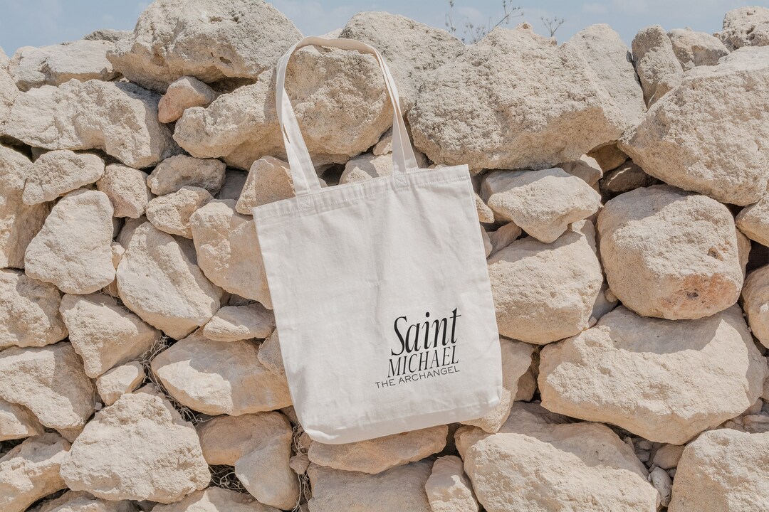 St Michael the Archangel Canvas Tote Bag Catholic Gift Confirmation ...