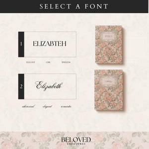 Coquette Personalized Notebook Custom Name Journal Flower Notebook ...