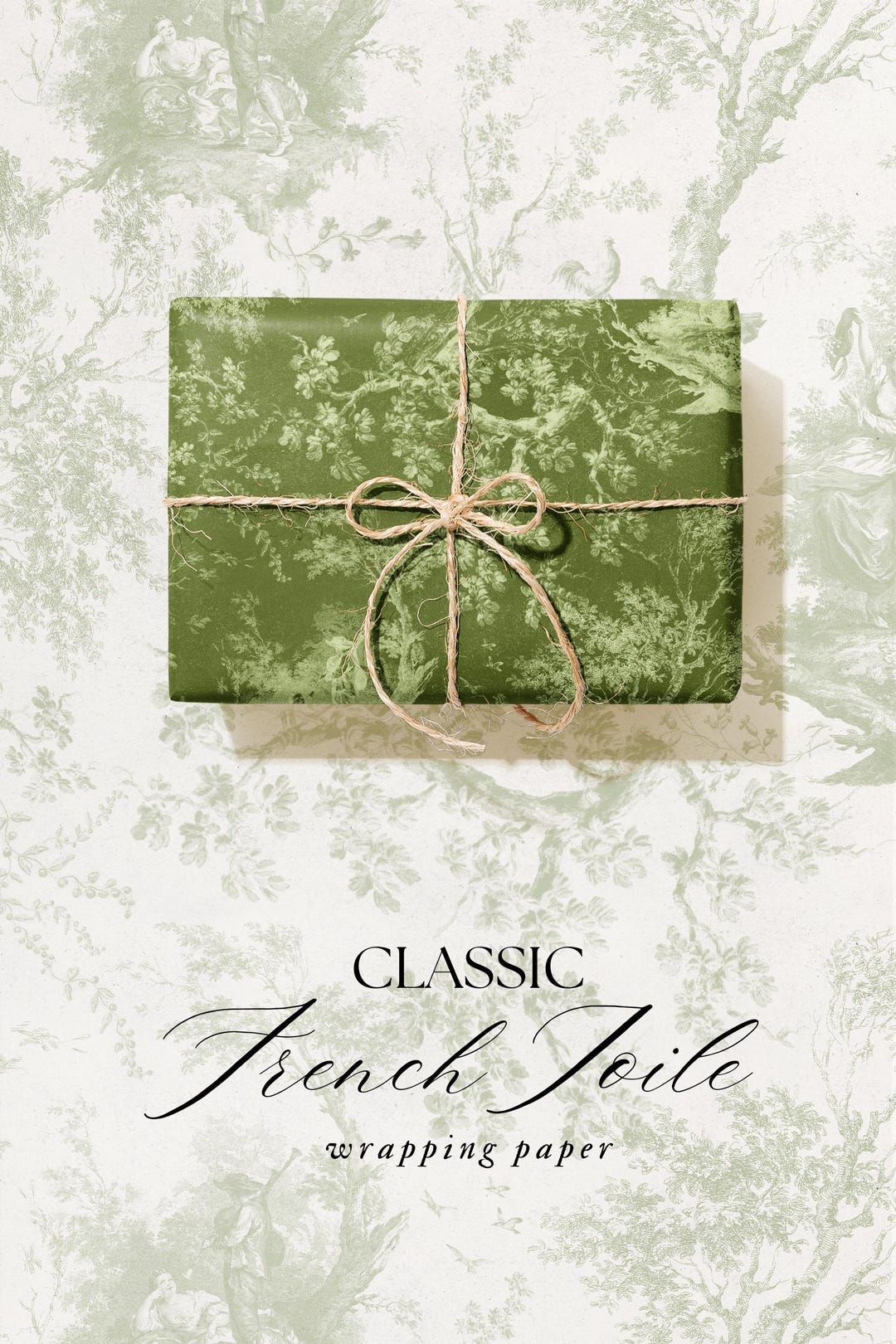 French Toile Paper | Wrapping Paper Roll | Elegant Gift Wrap ...