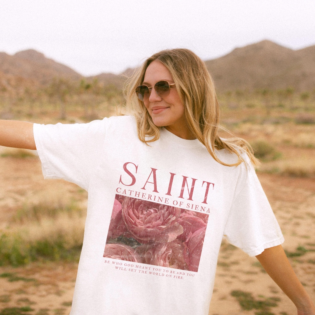 St Catherine of Siena Tshirt Saint Shirt 100% Cotton Catholic Gift ...