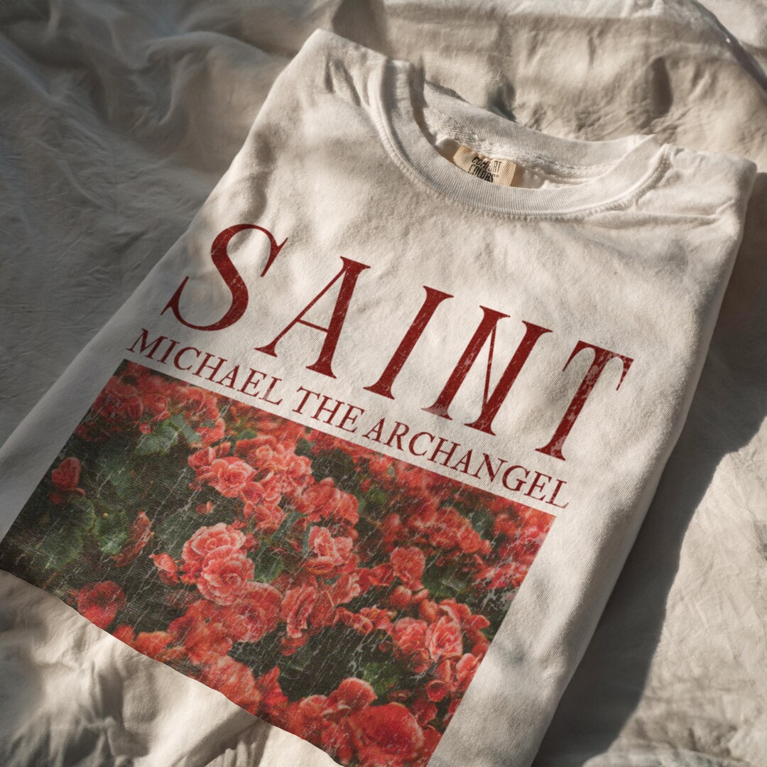 St Michael the Archangel Tshirt Saint Shirt 100% Cotton Catholic Gift ...