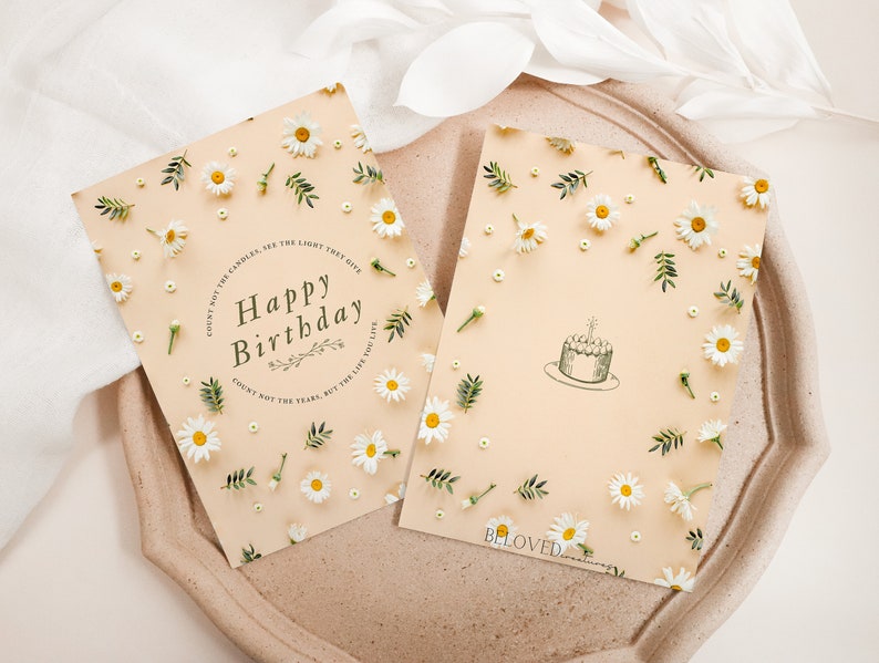 Printable Birthday Card Aesthetic Birthday Card Cottagecore - Etsy