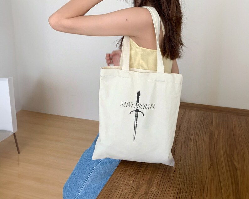 St Michael the Archangel Canvas Tote Bag Catholic Gift Confirmation ...