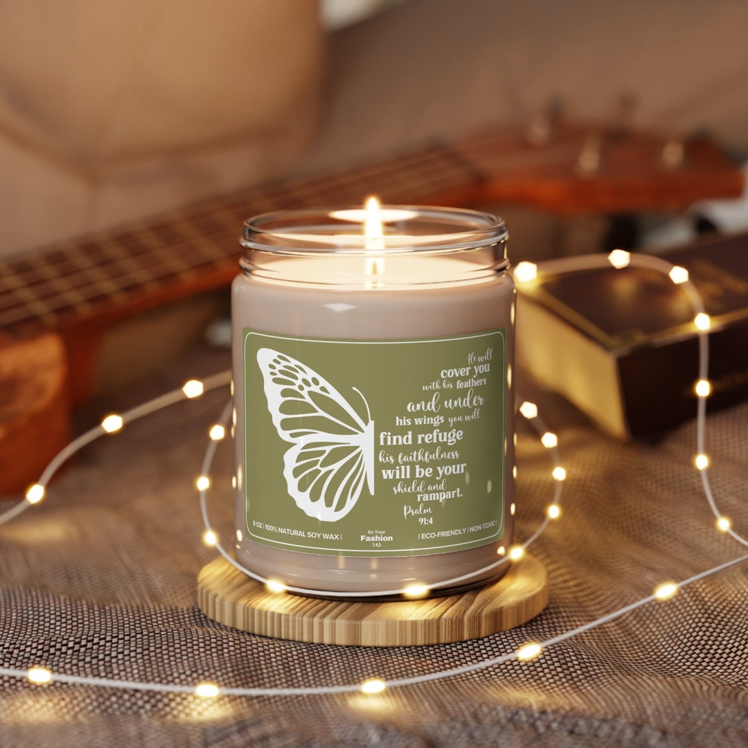 Psalm 91-4 Candles Love Soy Candle, Gift for Christian Friends, Gift ...