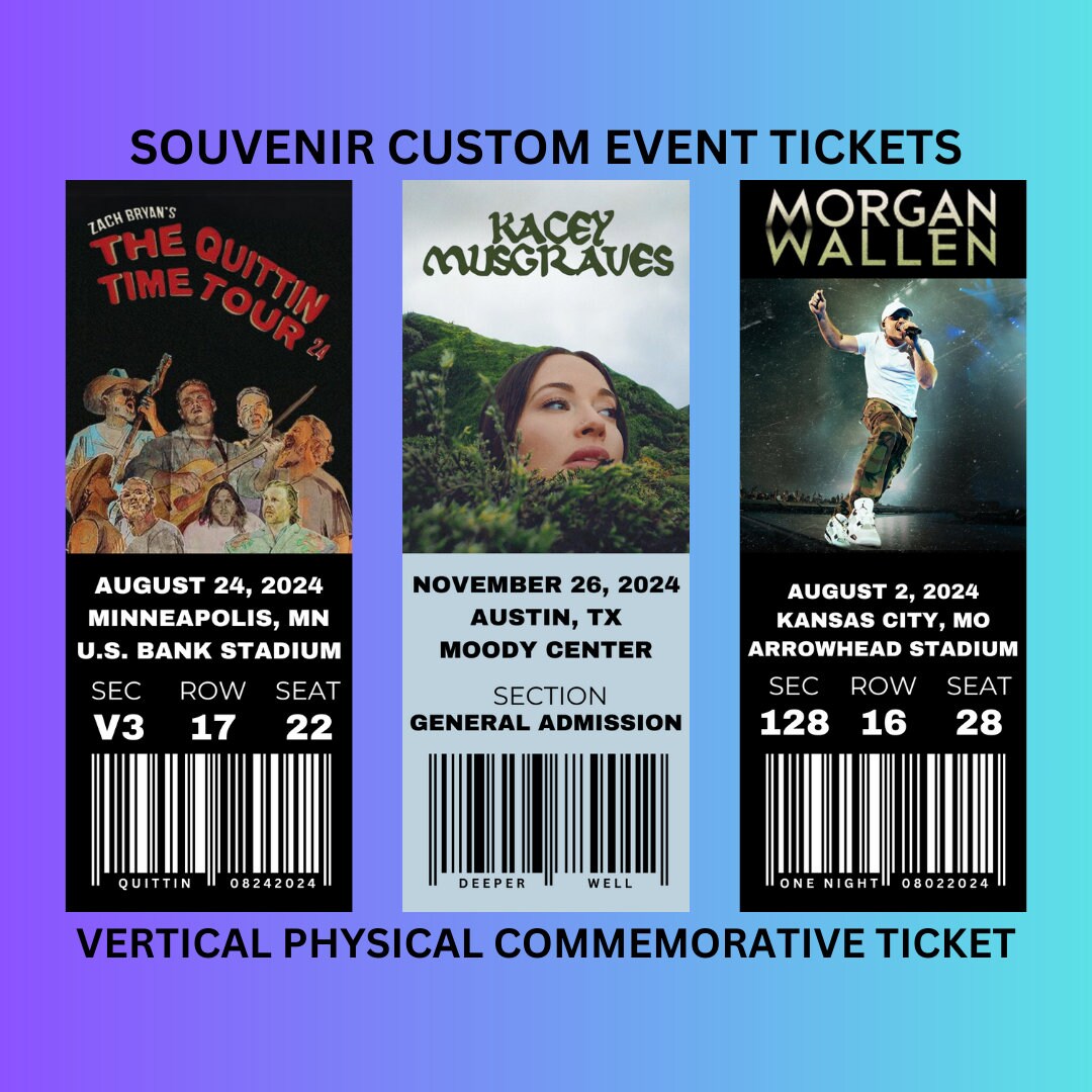 Souvenir Event Ticket Physical - Etsy
