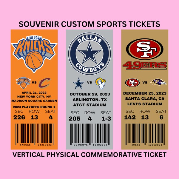 Sports Ticket - Etsy