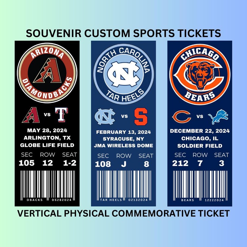 Baseball Ticket - Etsy