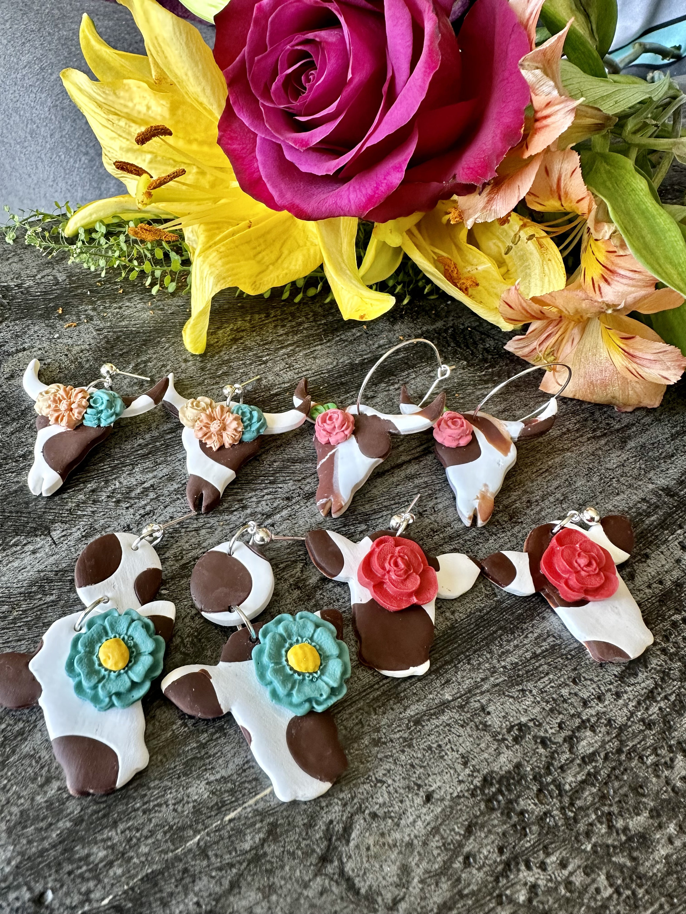 Cow With Roses - Etsy