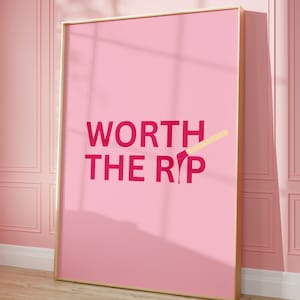 Waxing Artist Poster, Worth the Rip Wall Art, Esthetician Beauty Salon ...