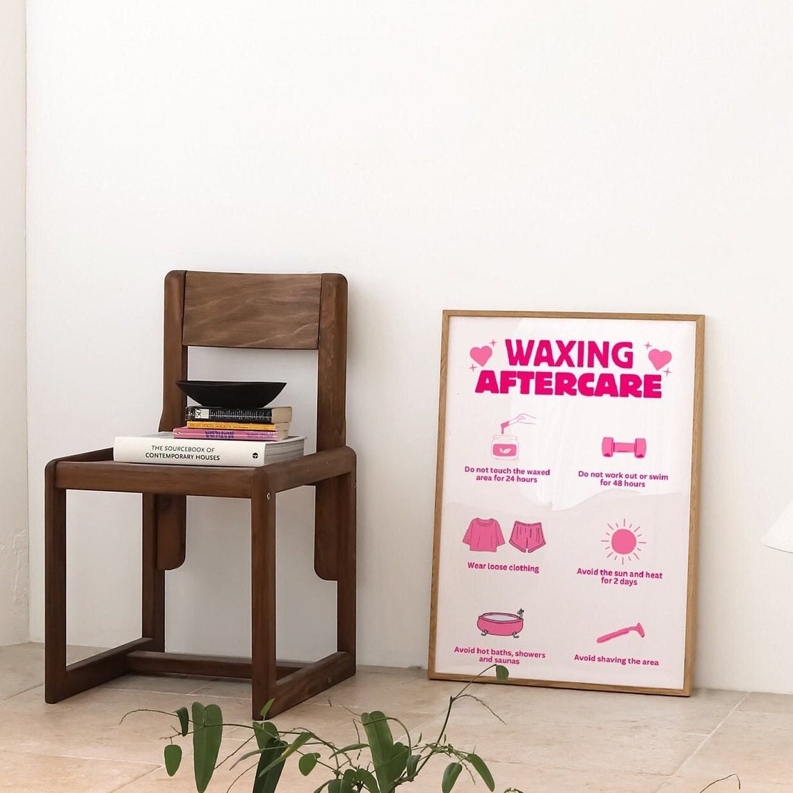 Waxing Aftercare Instructions Poster, Esthetician Beauty Salon Wall Art ...